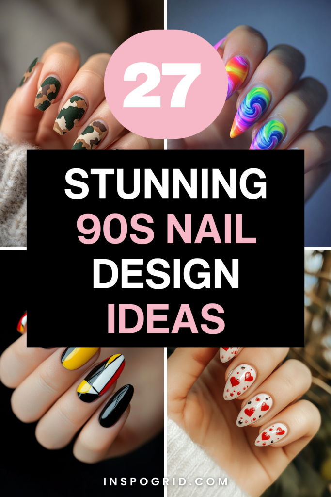 27 Stunning 90s Nail Design Ideas in 2025 – Inspogrid